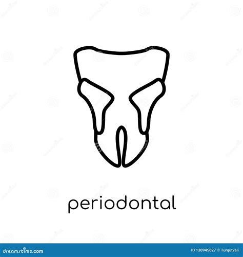 Outline Periodontal Scaler Vector Icon Isolated Black Simple Line Element Illustration From