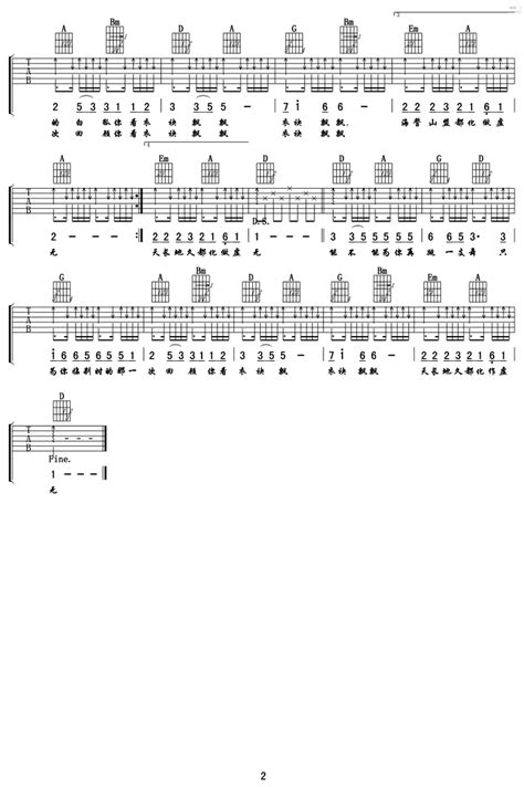 白狐 陳瑞 吉他谱 Chord4
