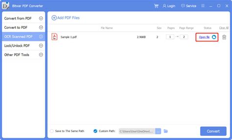 OCR Scanned PDF Bitwarsoft