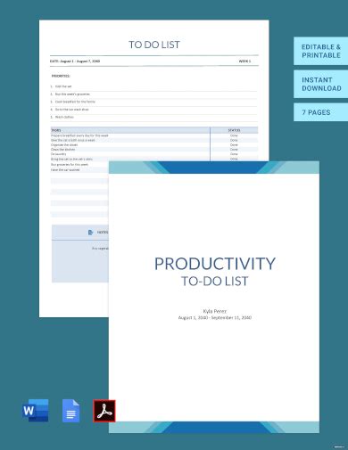 FREE 10 Do List Samples In MS Word Google Docs PDF