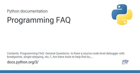 Programming FAQ Python 3 13 3 Documentation