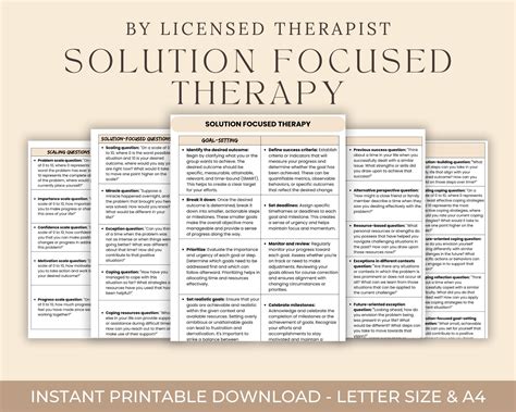 Solution Focused Therapy Questions Cheat Sheet Sfbt Worksheets Solution Focused Brief Therapy