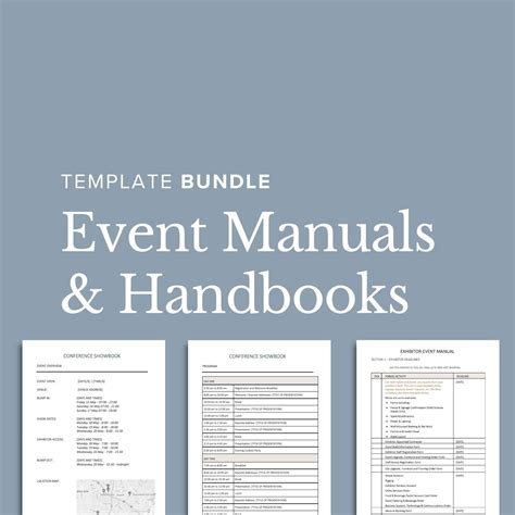 Event Manuals Template Bundle — Event Kit Award Winning Event Agency