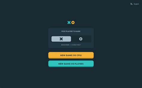 Frontend Mentor Tic Tac Toe Game Coding Challenge Solution