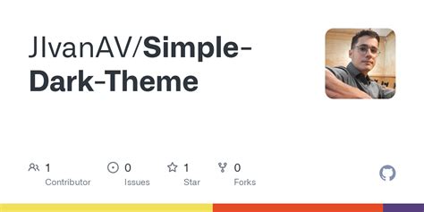 Github Jivanavsimple Dark Theme