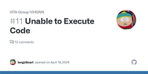 Unable To Execute Code · Issue 11 · Vita Groupvihgnn · Github
