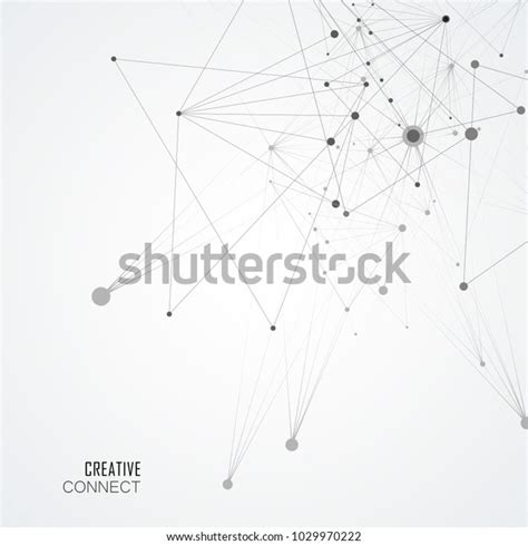 Abstract Molecular Network Pattern Dynamic Lines Stock Vector Royalty Free 1029970222
