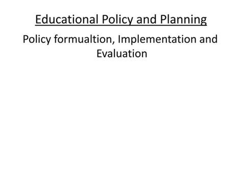 Policy Making Process Ppt