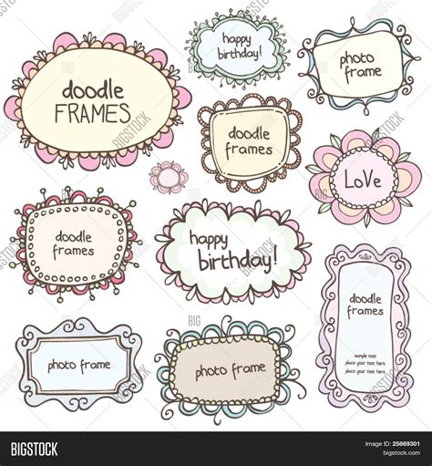 Cute Doodle Frames Vector And Photo Free Trial Bigstock