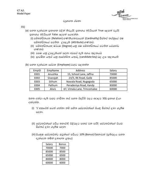 Ict Revision Pdf