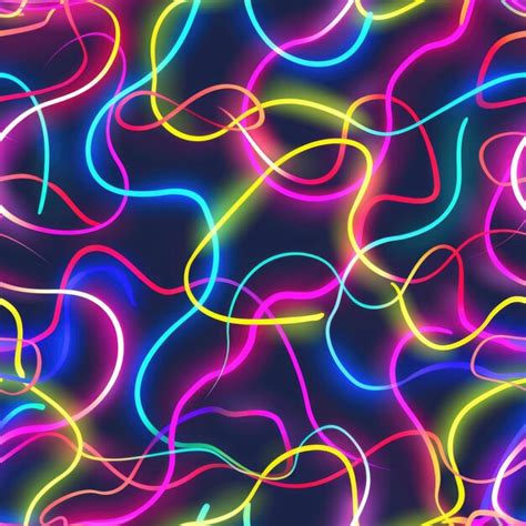Luminous Neon Loops Meander Across A Dark Surface Premium Ai Generated Image Luminous Neon Loops Meander Across A Dark Surface Premium Ai Generated Image