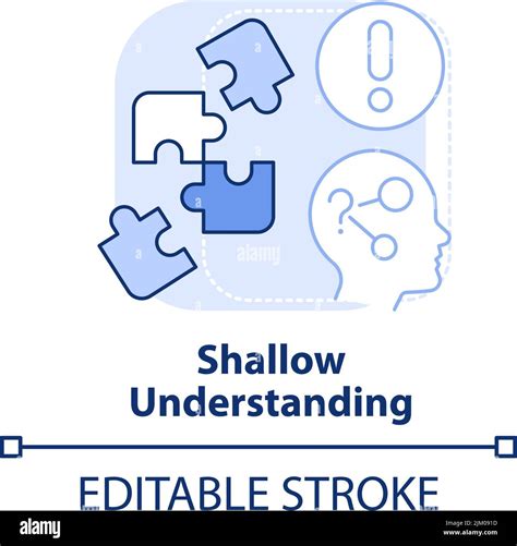 Shallow Understanding Light Blue Concept Icon Stock Vector Image And Art