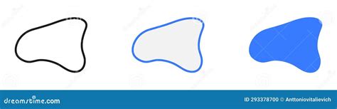Liquid Abstract Shape Set Blob In Minimal Geometric Form Collection