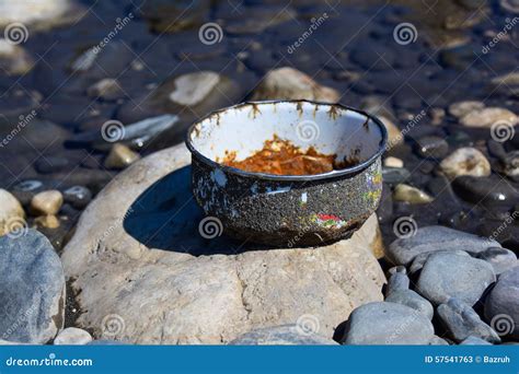 Old Rusty Pan Stock Image Image Of Bank Smashed Abandoned 57541763