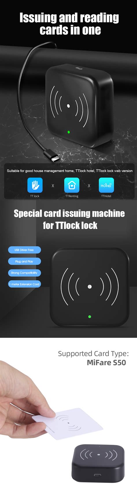 Oem Manufacturer Ttlock Card Reader Encoder S4a Access Control