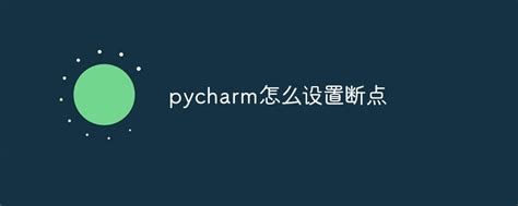 How To Set Breakpoints In Pycharm Python Tutorial Php Cn