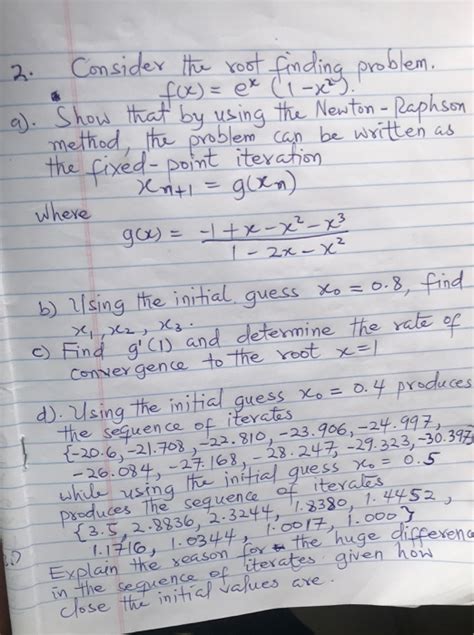 One Numerical Mathematics Lo Consider The Fixed Point