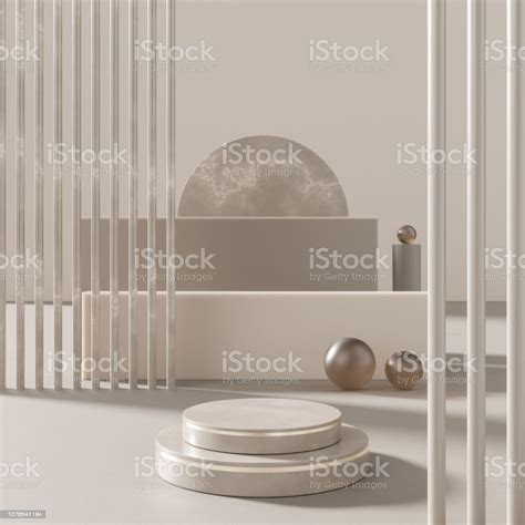 포디움은 제품 프리젠 테이션을 위해 모의 화장품 디스플레이 연단 3d 일러스트레이션 0명에 대한 스톡 사진 및 기타 이미지 0명 공란 광고 Istock