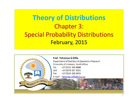 Chapter 3 Probablity Distributions Lecture Notes Complete 2 Theory Of