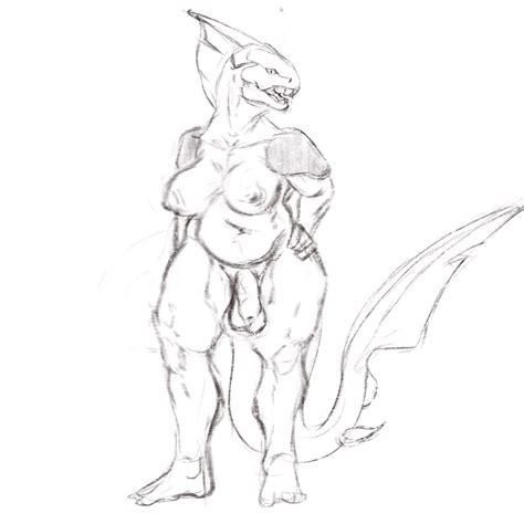 Rule 34 11 Anthro Balls Belly Flaccid Front View Full Length