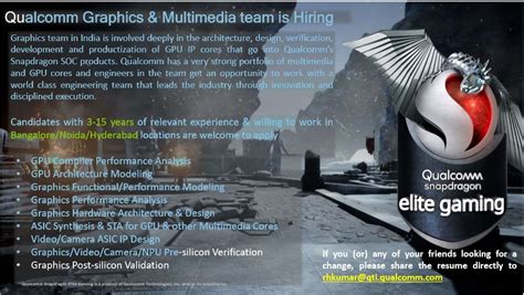 Qualcomm India Graphics And Multimedia Team Is On An Exciting Journey In Developing Very Cool
