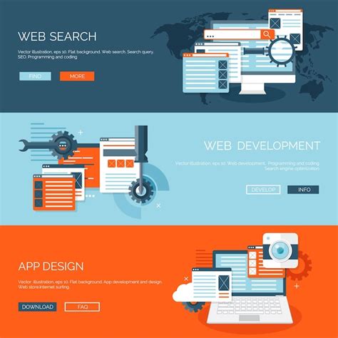 Premium Vector Vector Illustration Flat Background Coding Programming Seo Search Engine
