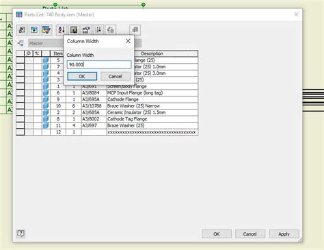 Solved How To Disable Text Wrapping In Parts List Autodesk Community