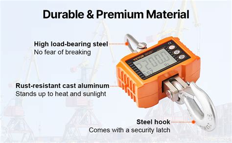 Vevor Digital Crane Scale Industrial Hanging Scale 1000 Kg Heavy Duty