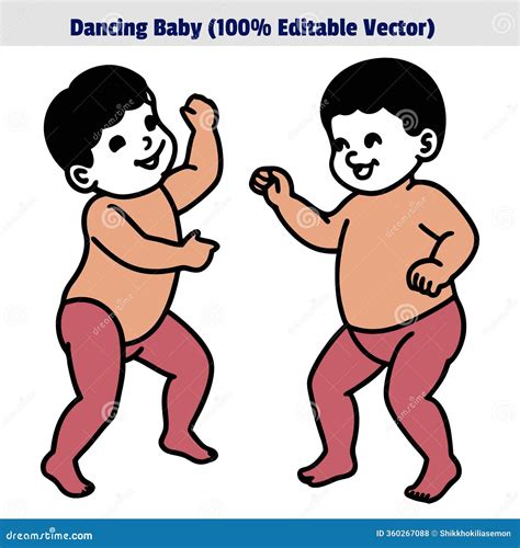 Dancing Babies Cartoon Vector 928675