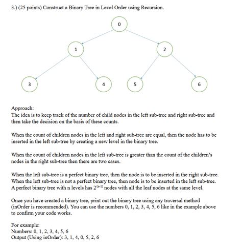 Solved 3 25 Points Construct A Binary Tree In Level