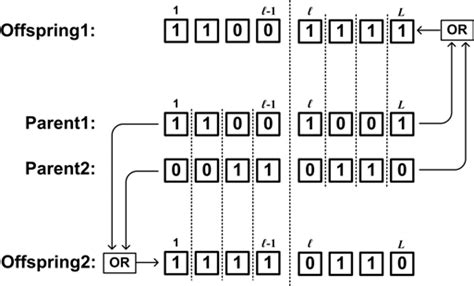 An Example Of Generating Offspring Using The Or Based Crossover Download Scientific Diagram