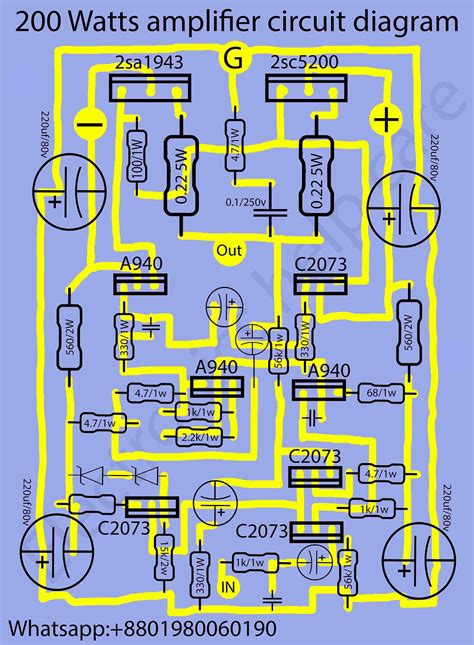 200 Watt Amplifier Circuit Diagram