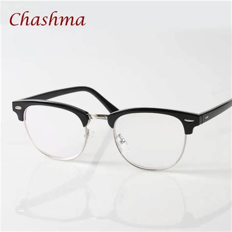 Chashma Brand Half Rimmed Eyewear Large Frame Women And Men Classic