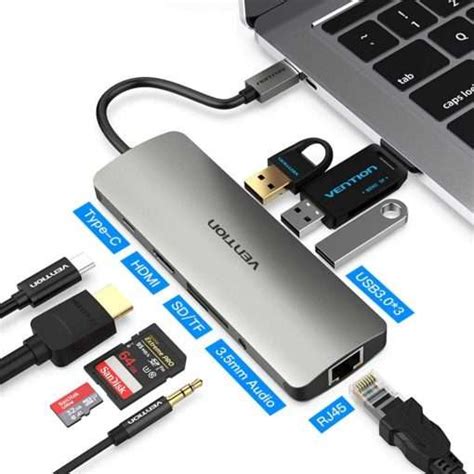 VENTION TYPE C TO 3 PORTS USB3 0 HUB WITH GIGABIT ETHERNET ADAPTER A2Z AFRICA KENYA