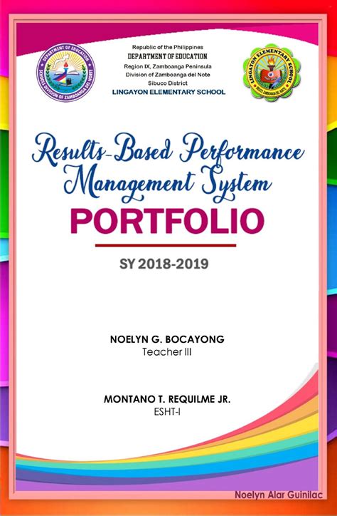 Portfolio Cover Design Portfolio Covers School Results Teacher