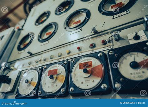 Control Panel With Many Buttons Stock Photo Image Of Instrument Measure 268865052