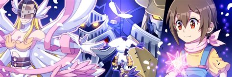 Angewomon Darkknightmon Skullknightmon Tailmon Yagami Hikari Digimon Digimon Adventure