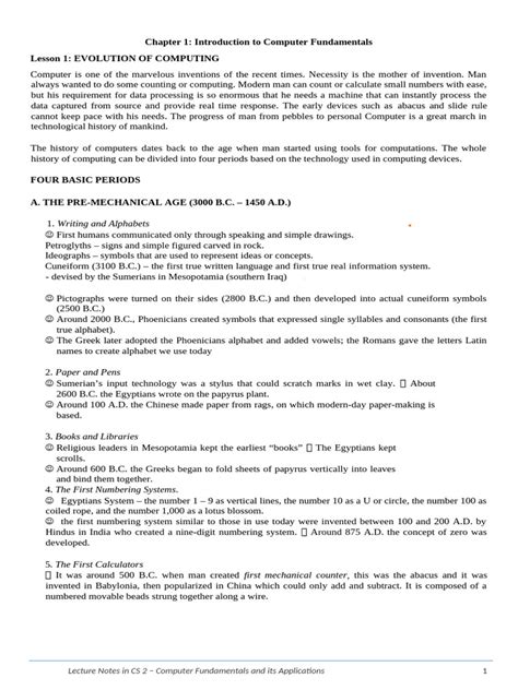 Chapter 1 Introduction To Computer Fundamentals Pdf