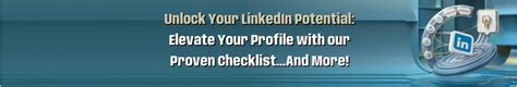 Linkedin Profile Checklist Linkedin