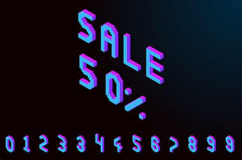 대담한 다채로운 아이소메트릭 픽셀 3d 숫자 3차원 형태에 대한 스톡 벡터 아트 및 기타 이미지 3차원 형태 8 개체 그룹 Istock