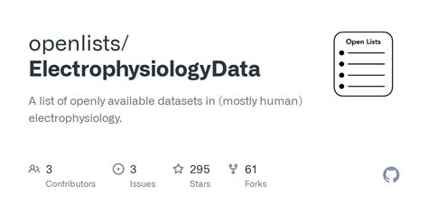 GitHub Openlists ElectrophysiologyData A List Of Openly Available Datasets In Mostly Human