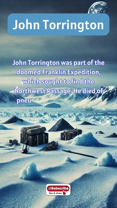 John Torrington The Frozen Mystery Of The Franklin Expedition Youtube