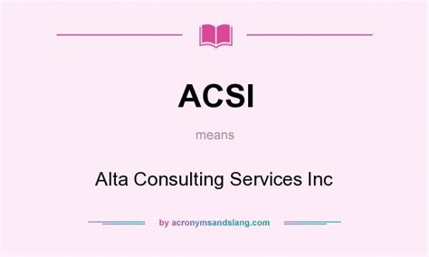 Acsi Alta Consulting Services Inc In Undefined By