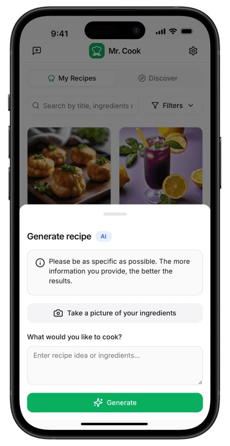 Ai Recipe Generator The Best Cooking Ai Mr Cook