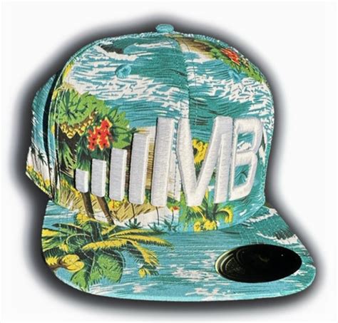 Custom Hat Teal Palm Meridian Blue 2