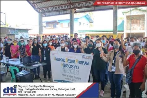 Dti Batangas The Livelihood Seeding Program Negosyo