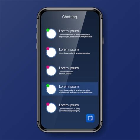 Premium Vector Chatting User Interface Realistic Smartphone Design