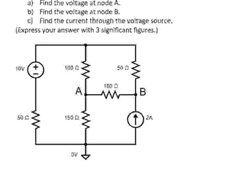 Solved A Find The Voltage Al Node A B Find The Voltage Chegg Com