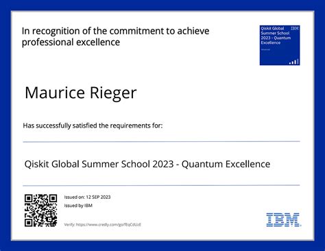 Quantum Excellence Badge Qiskit Global Summer School 2023