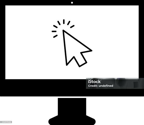Laptop With Cursor On Screen Click In Laptop Vector Icon Computer With